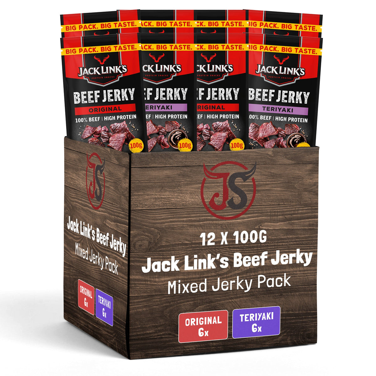 Jack Link's Beef Jerky Mix 12 x 100g – JerkyShop Norge