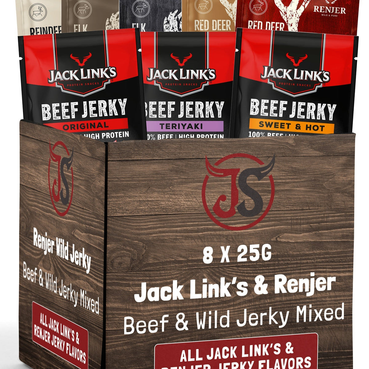 Beef & Beyond Box - Jack Link's & Renjer Mix (8 x 25g) – JerkyShop Norge
